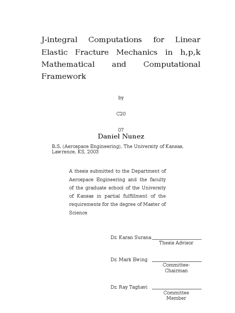 Thesis Umi-Ku-2478 - 1 | PDF | Fracture Mechanics | Finite Element Method