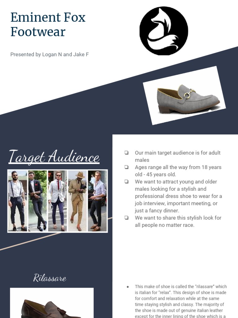 Shoe Presentation | PDF | Shoe | Fashion