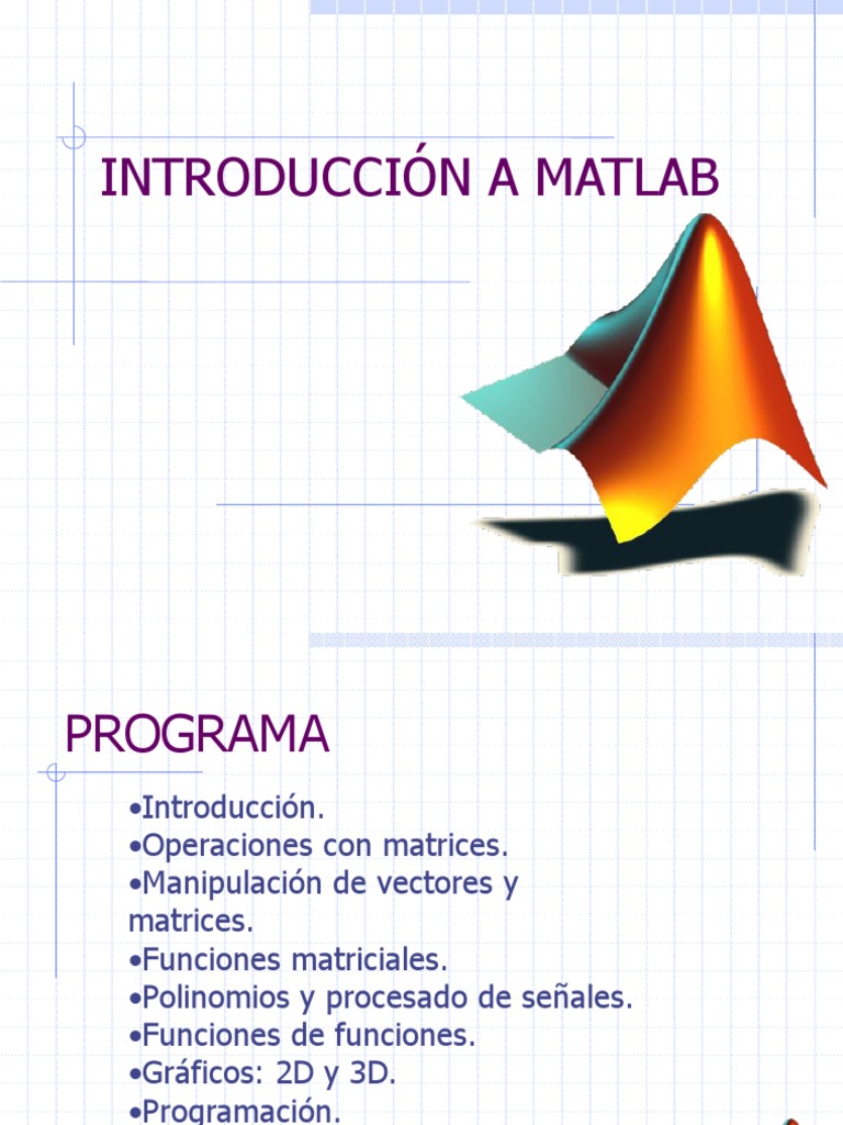 Introducción A Matlab. | PDF | Matriz (Matemáticas) | Valores propios y ...