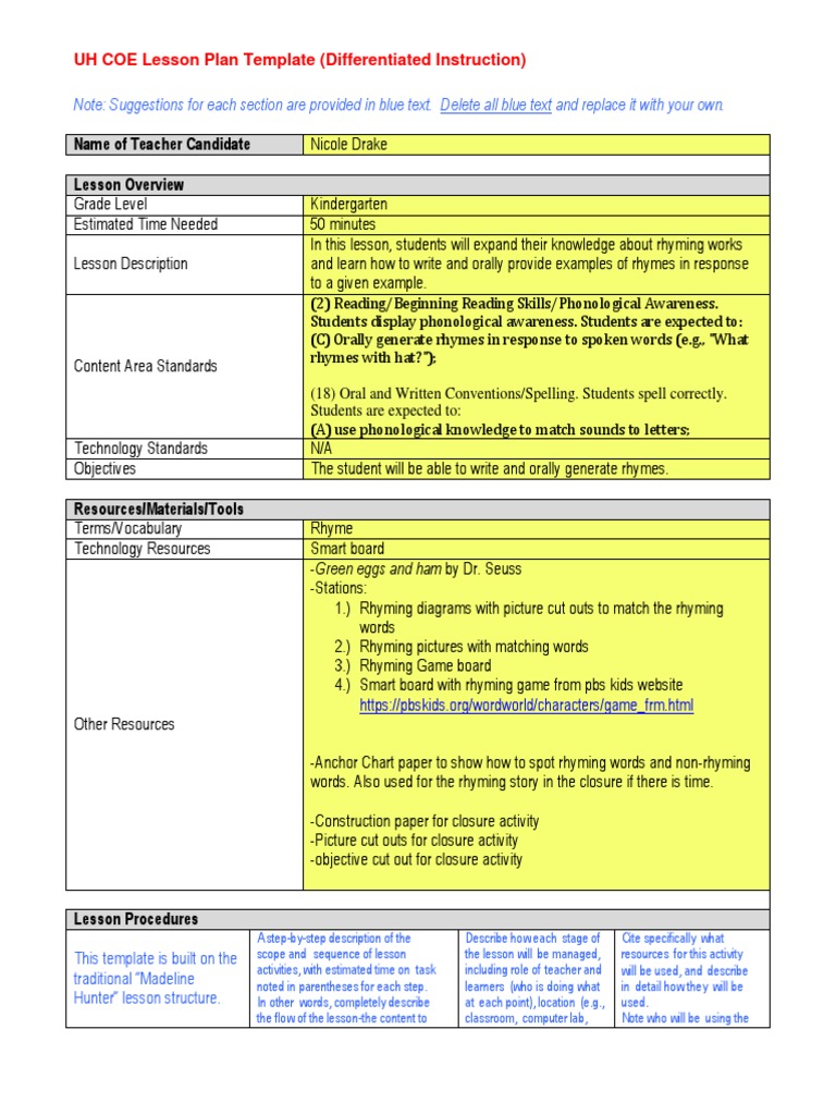 Differentiated Instruction Pop Cycle 3 | PDF | Differentiated ...