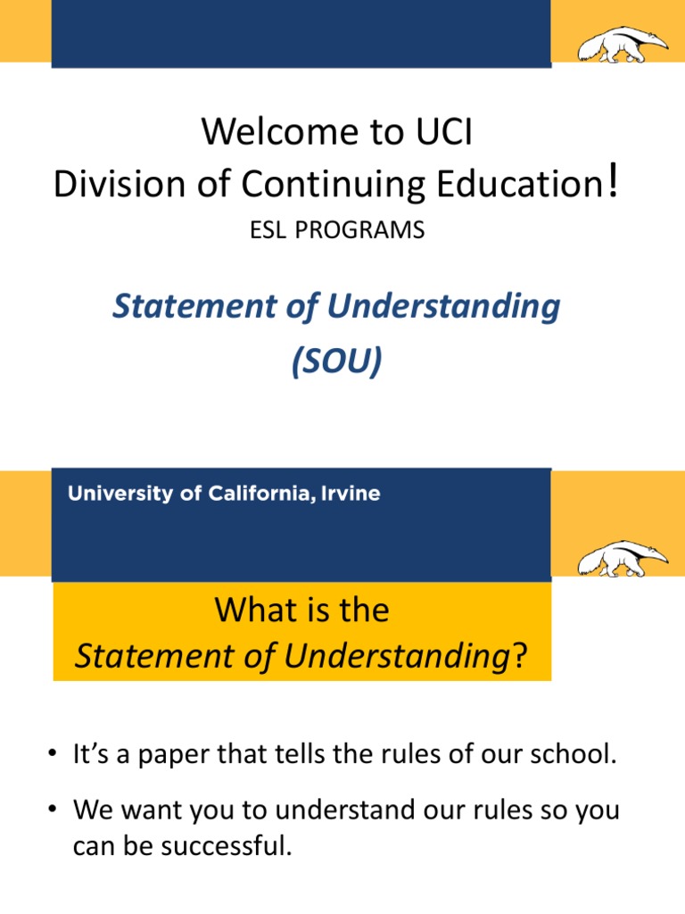 Welcome To UCI Division of Continuing Education: Statement of ...