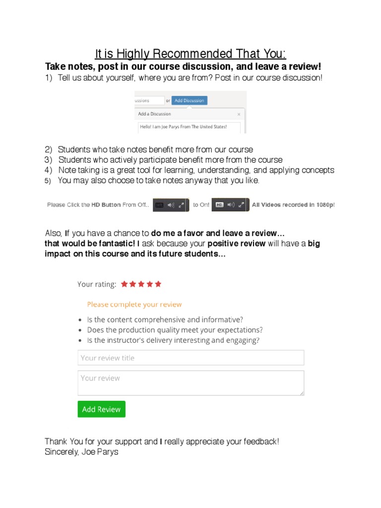 Udemy Note Guide All Courses PDF | PDF
