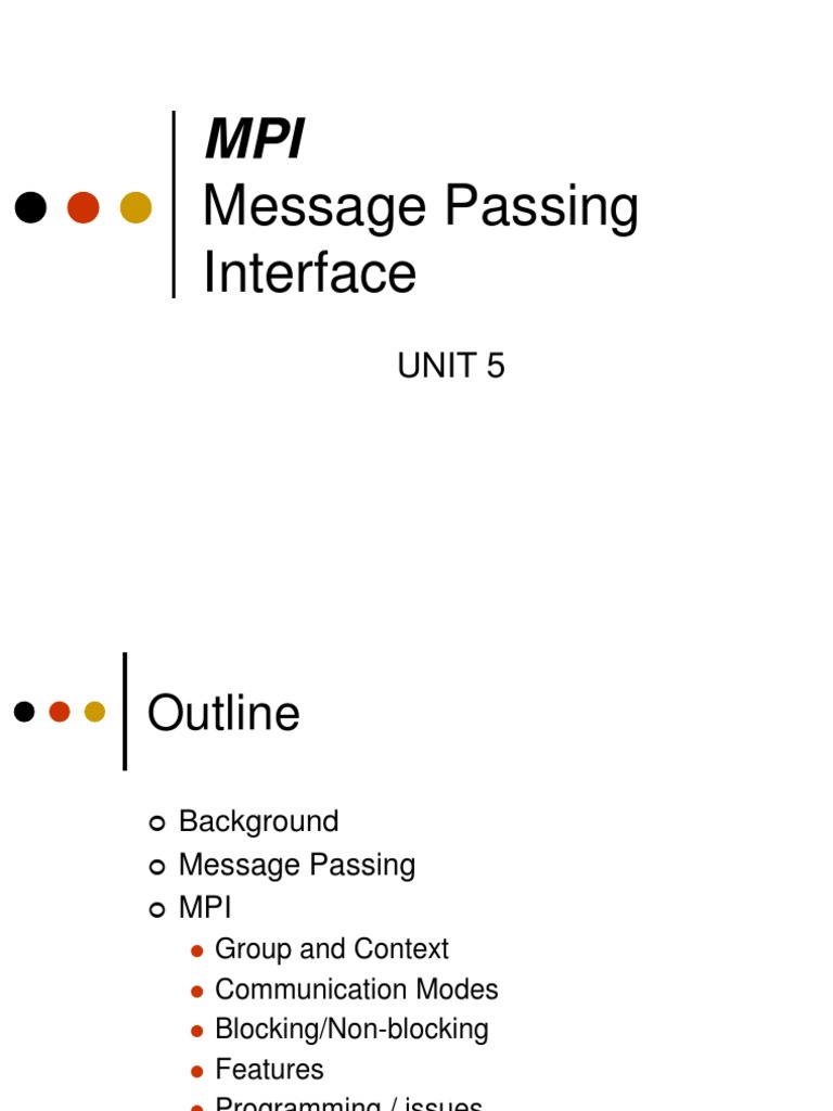 Mpi Unit 5 Part 2 1 | PDF | Message Passing | Message Passing Interface