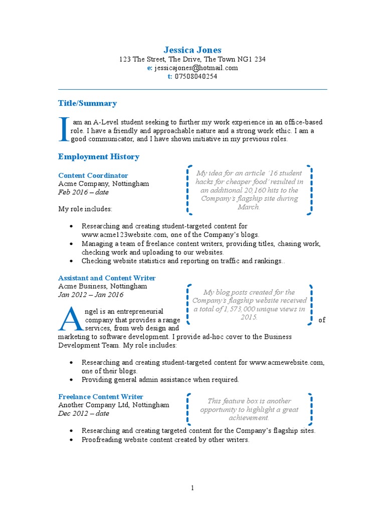 Feature Boxes CV Template | PDF | Blog | Communication
