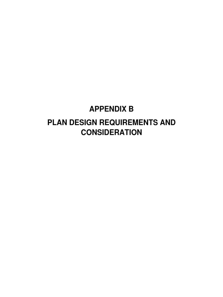 Appendix B Plan Design Requirements and Consideration | PDF ...