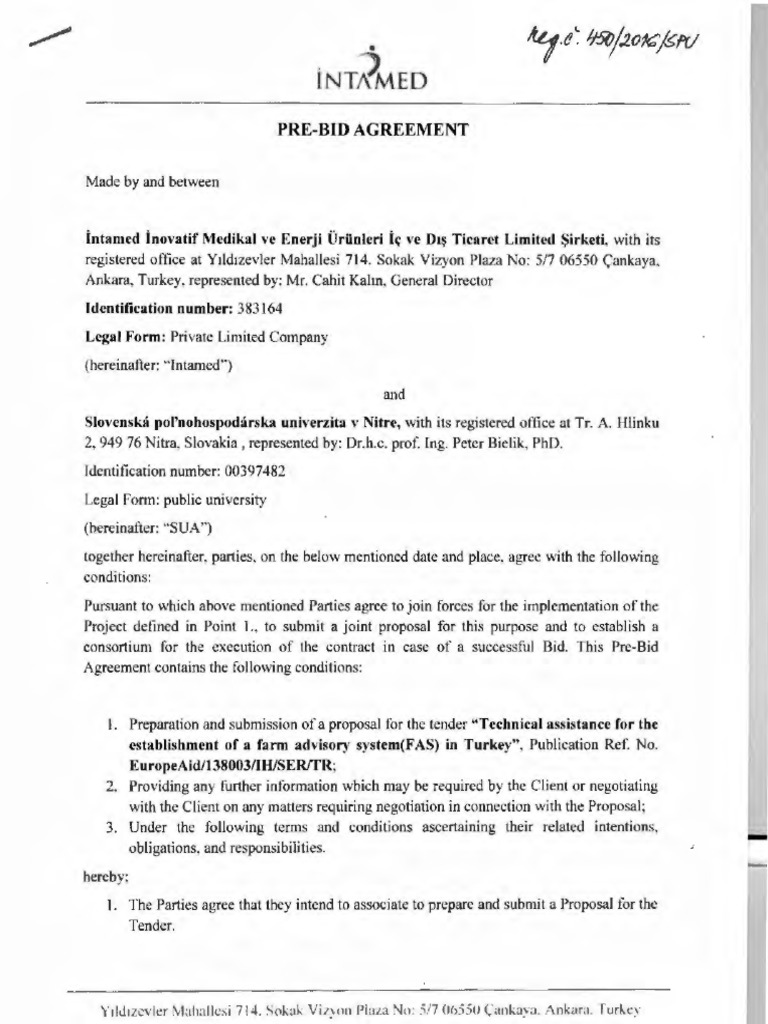 Pre-Bid Agreement - Text | PDF | Dispute Resolution | Virtue