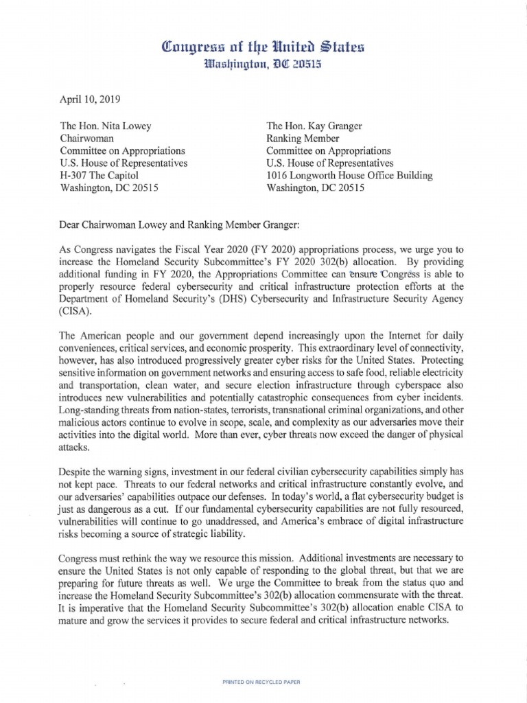 DHS Letter | PDF