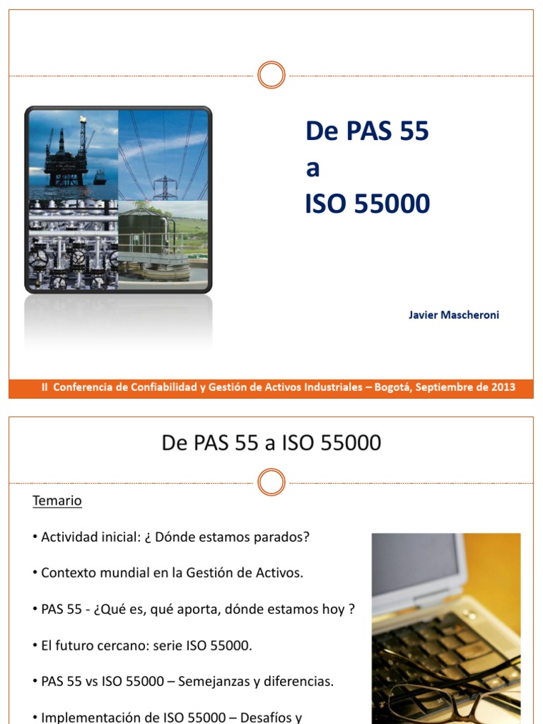 de PAS 55 A ISO 55000 - PPT - Javier Mascheroni - Marcus Evans 2013 ...