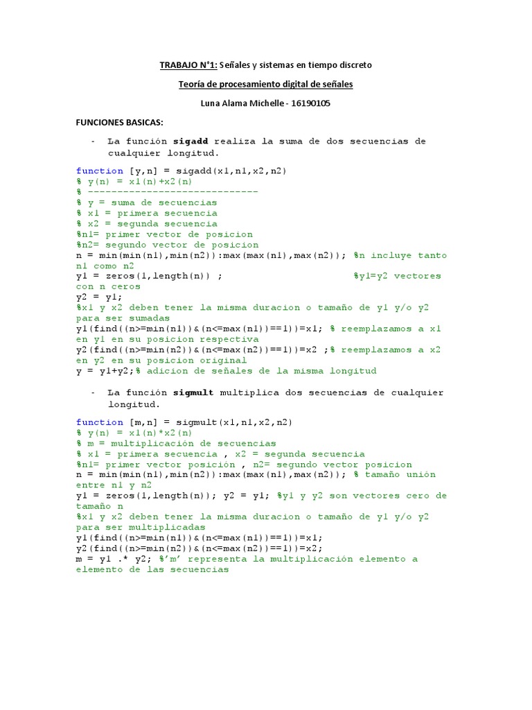 Codigos de Matlab | PDF | Álgebra | Álgebra lineal