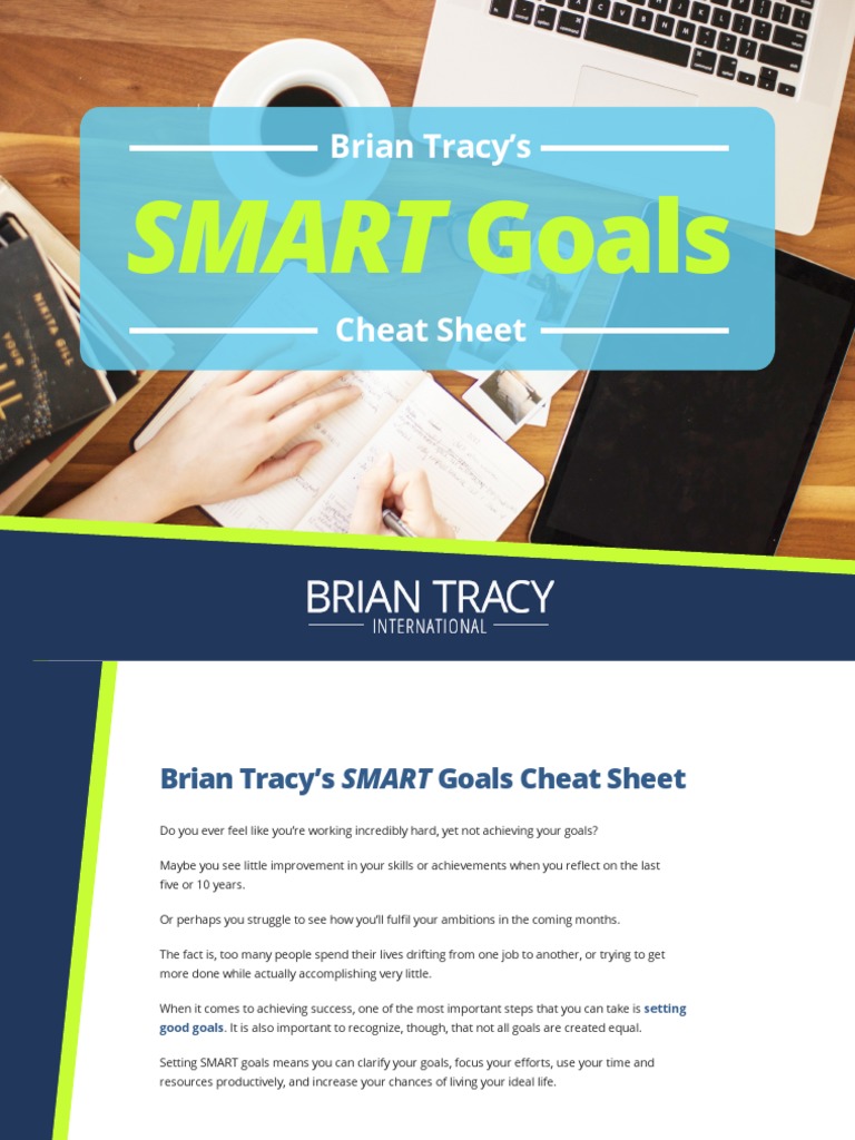 Brian Tracy Goal Setting Template | PDF | Goal | Behavior Modification