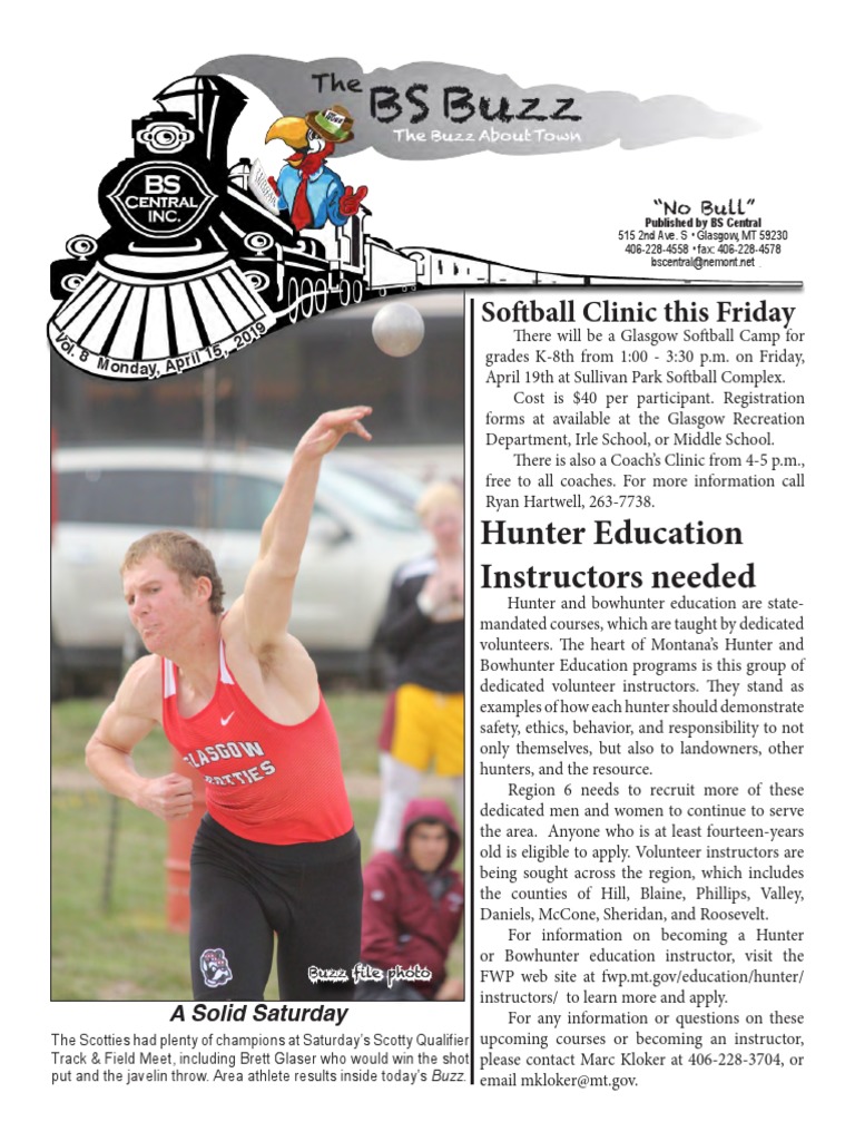 Hunter Education Instructors Needed: Softball Clinic This Friday | PDF ...