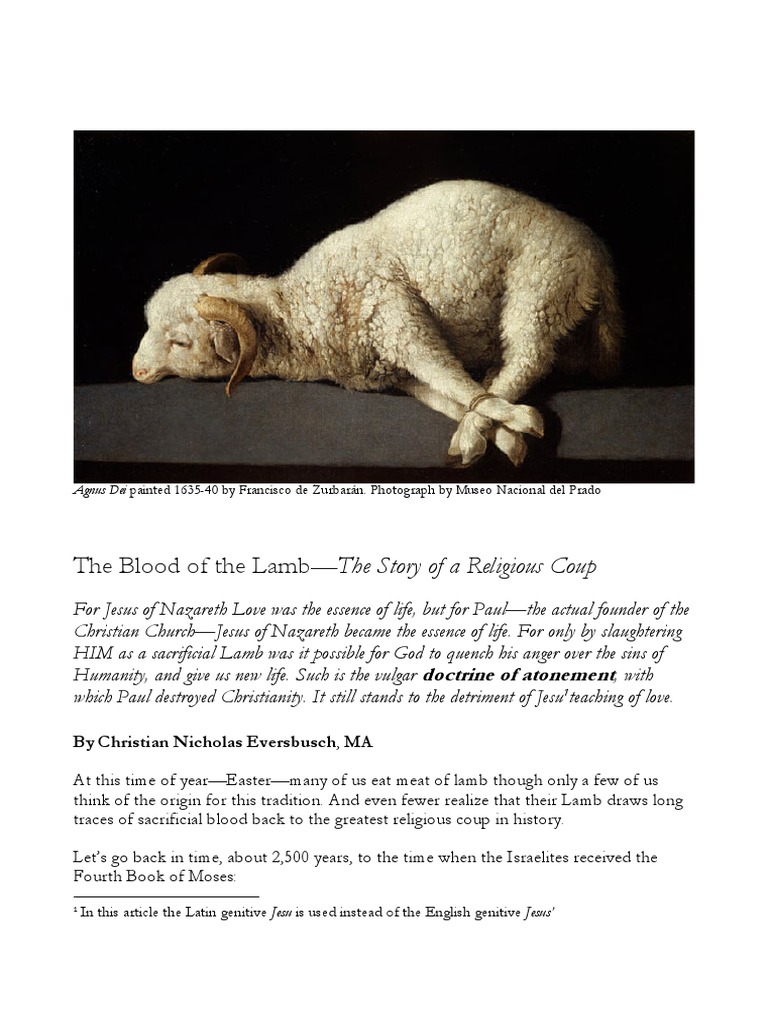 The Blood of the Lamb: A Religious Coup | PDF | Lamb Of God | Passover