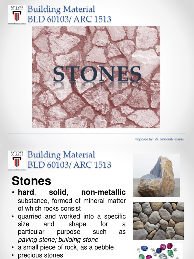 Building Materials Stones March 2016 | PDF | Magma | Rock (Geology)