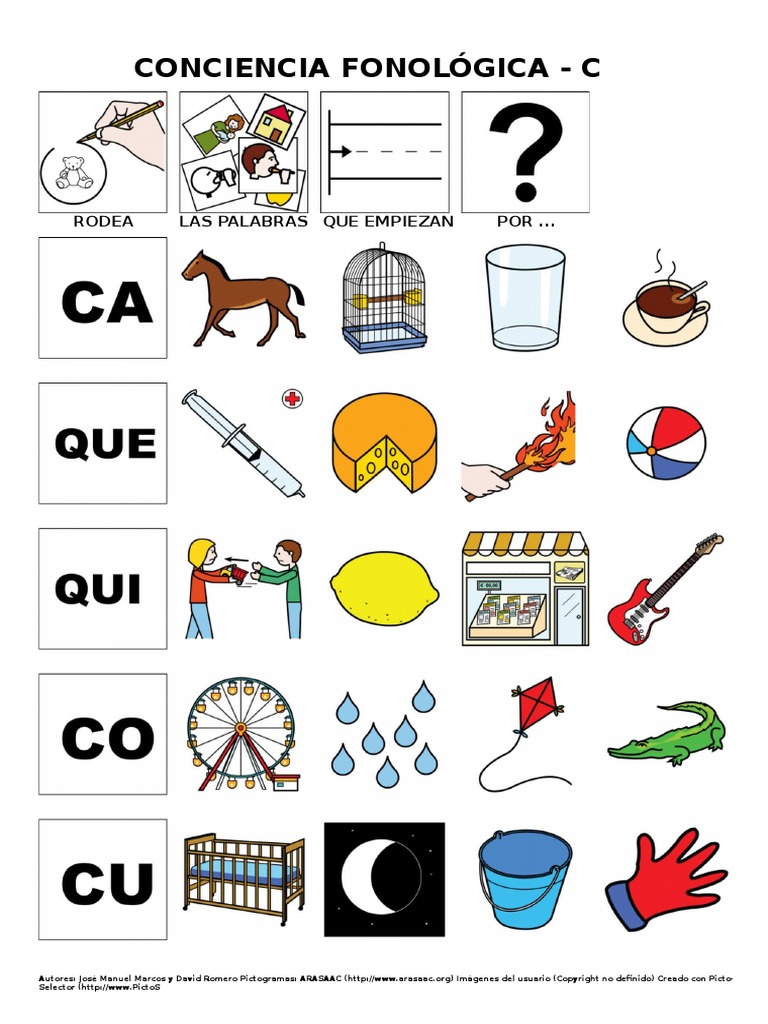 04 - Conciencia - Fonologica - CA QUE QUI CO CU | PDF