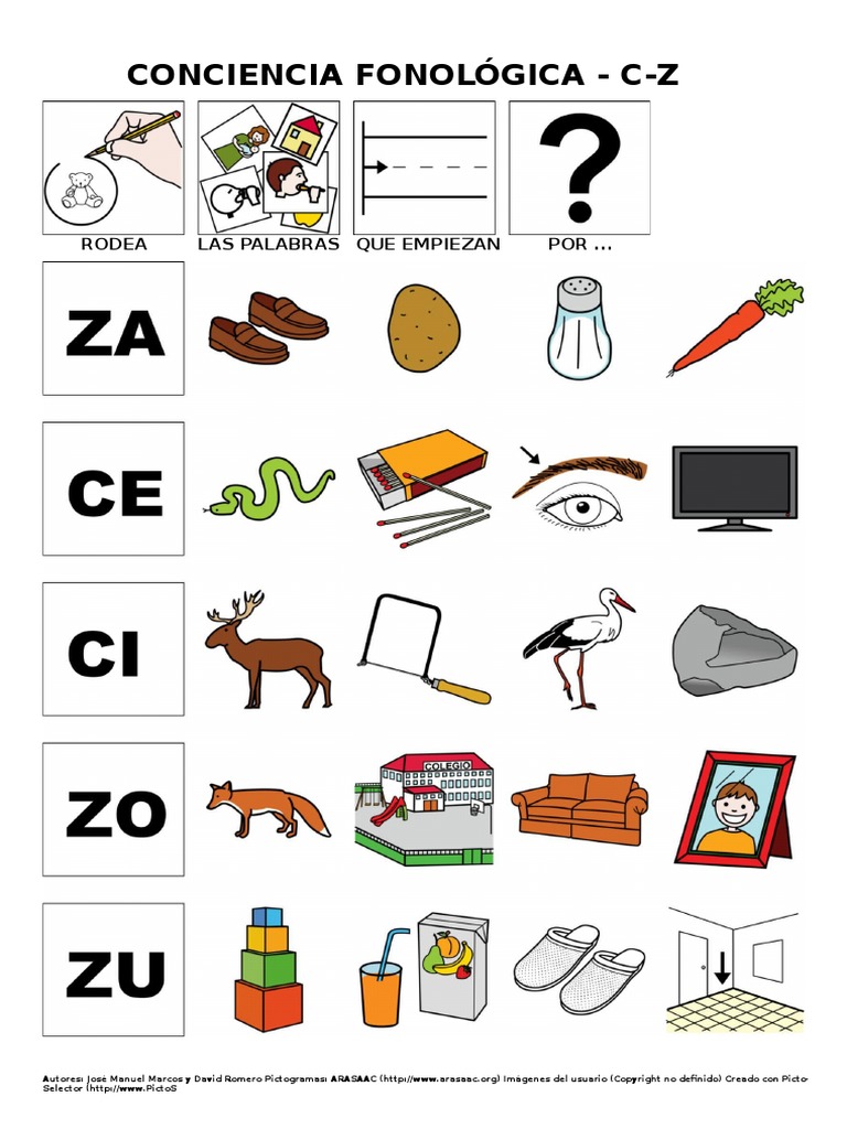 21 - Conciencia - Fonologica - ZA CE CI ZO ZU | PDF