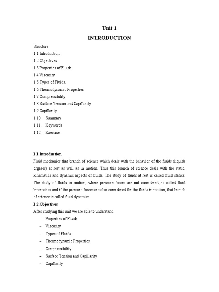 Fluid Mechanics: Properties and Viscosity | PDF | Viscosity | Fluid ...