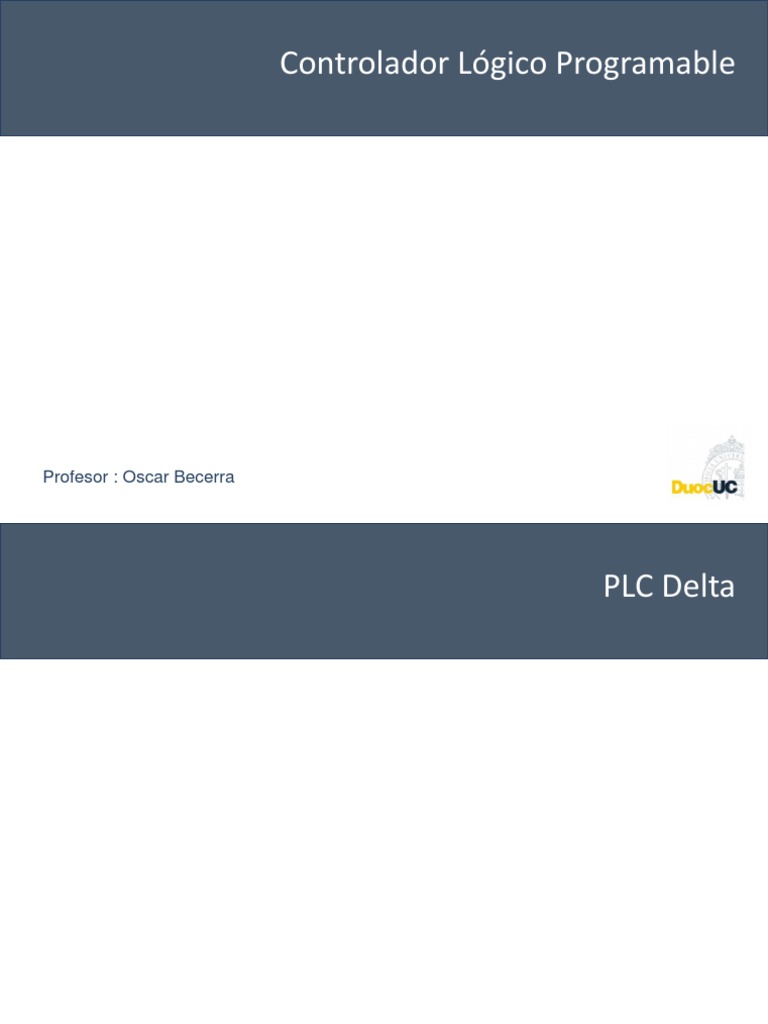 PLC Delta | PDF | Controlador lógico programable | Programación de ...
