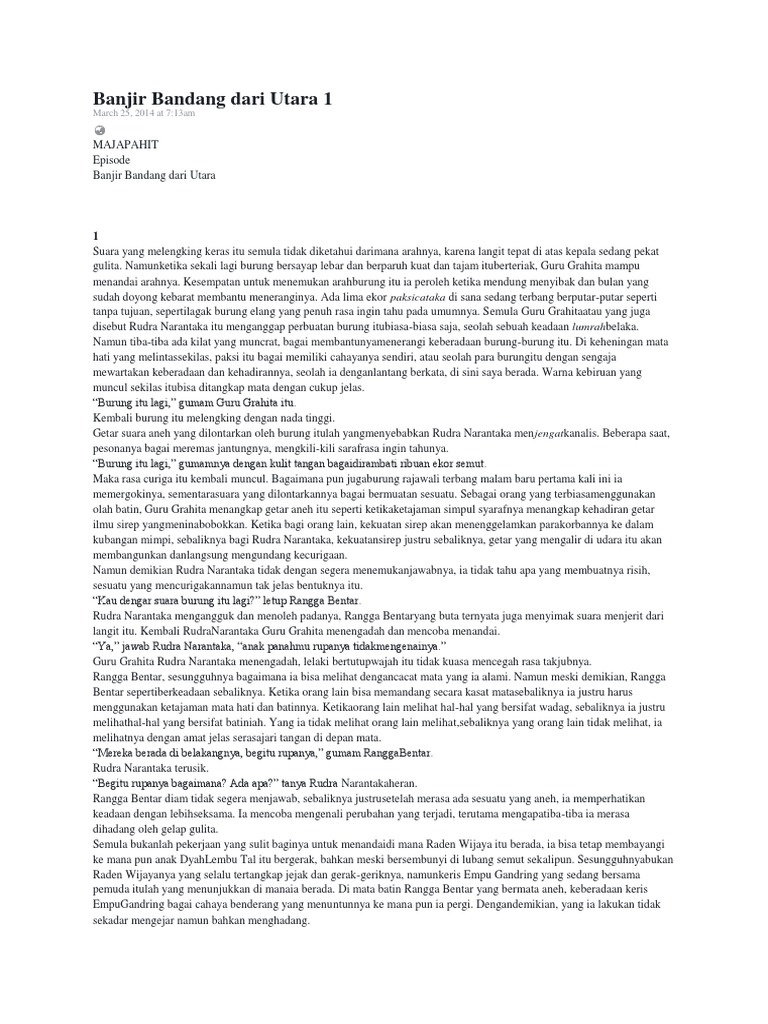 Banjir Bandang Dari Utara | PDF