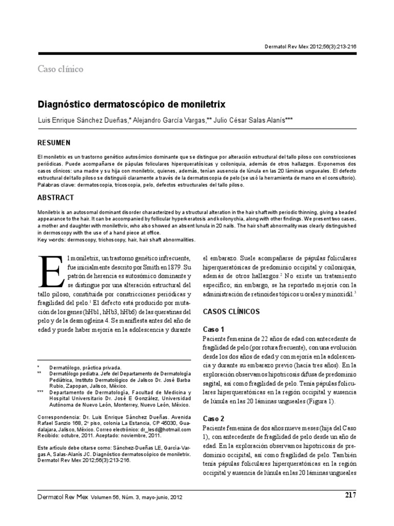 Moniletrix | PDF | Sistema tegumentario | Medicina