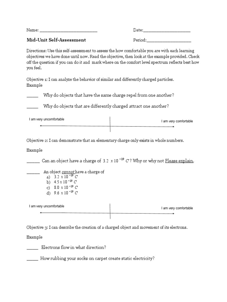 Mid - Unit Self Assessment | PDF