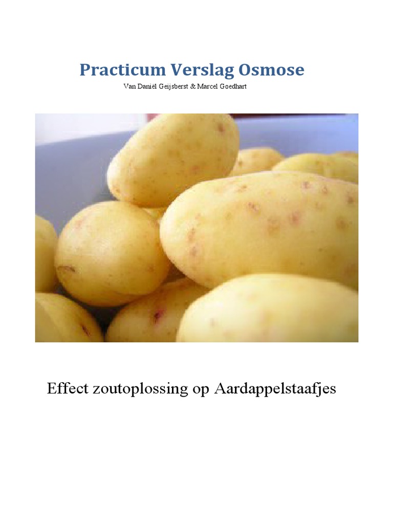 Practicum Verslag Osmose-1 | PDF