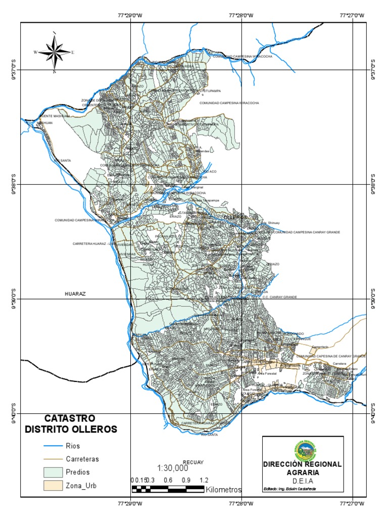 Mapa del Distrito de Olleros en Áncash | PDF | Los bosques | Habitat