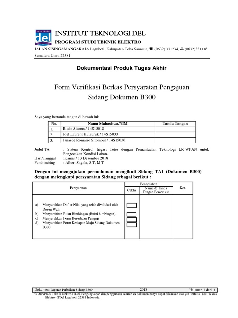 Form Verifikasi Berkas | PDF