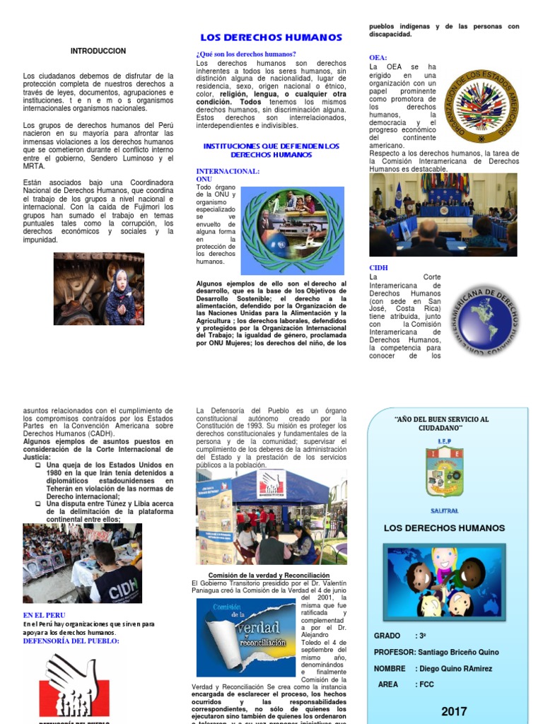 Triptico de Derechos Humanos | PDF | Derechos humanos | Naciones Unidas