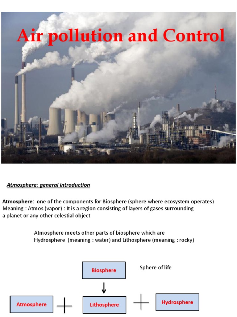 Air Pollution - Lec 1, 2 & 3 PDF | PDF | Atmosphere Of Earth | Stratosphere