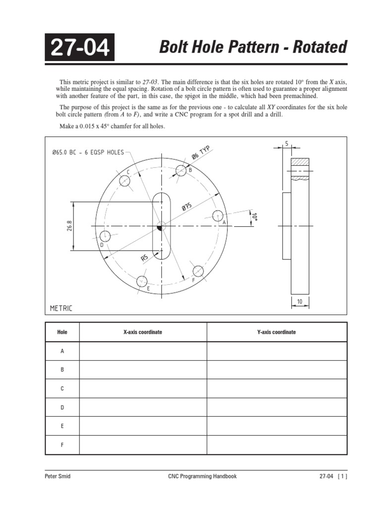 Bolt Hole Pattern - Rotated: Ø65.0 BC - 6 Eqsp Holes 5 | PDF