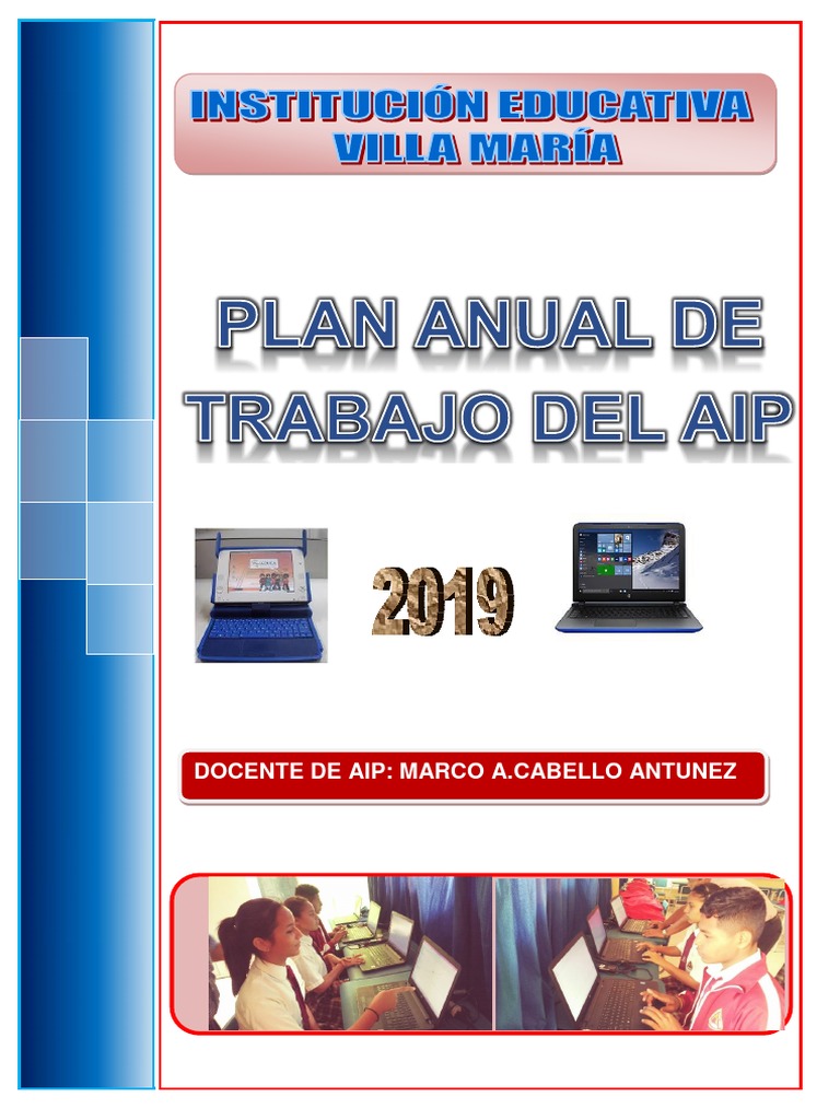 Plan Anual de Trabajo Aip - 2019 | PDF | Maestros | Tecnología de ...