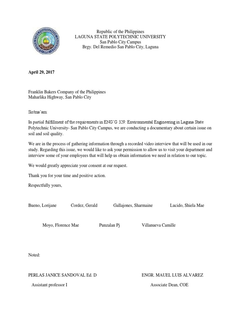 Soil Quality Documentary Request Letter | PDF