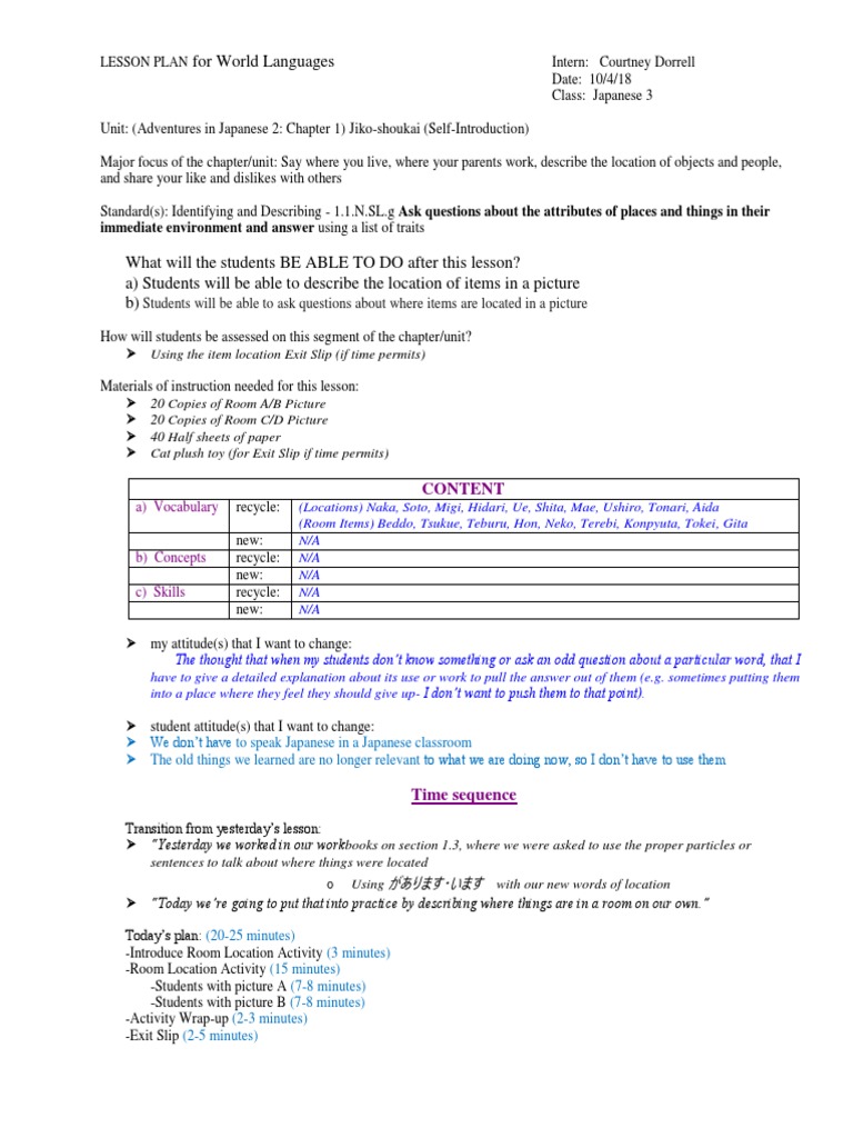 Dorrell Hit2 Lesson-Plan | PDF | Behavior Modification | Psychological Concepts