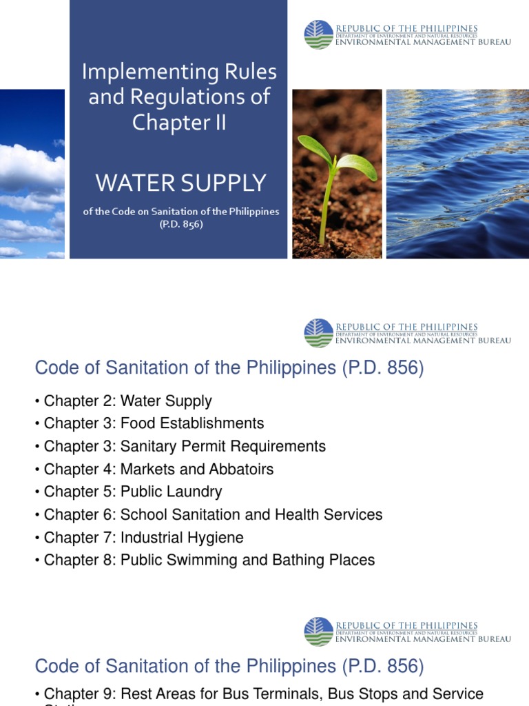 Implementing Rules for Water Supply Code | PDF | Drinking Water ...