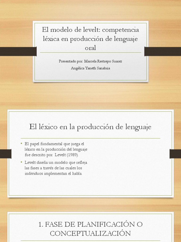 El Modelo de Levelt | PDF | Fonética | Léxico