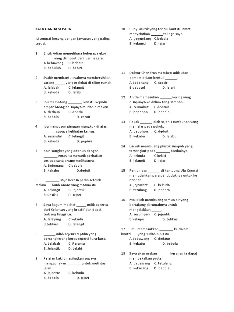 Kata Ganda Separa | PDF