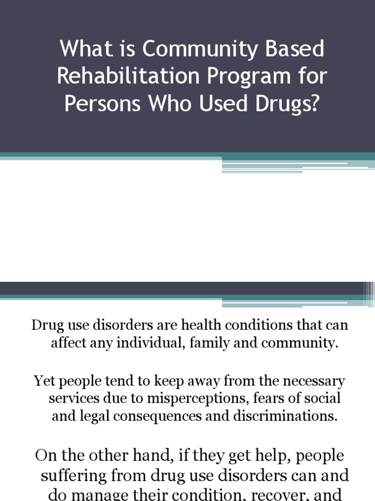 Community Rehab for Drug Users | PDF | Substance Abuse | Drug ...