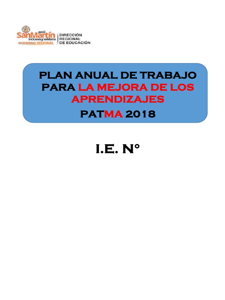 ESTRUCTURA DE PAT - 2018 003 Ok | PDF | Planificación | Educación primaria