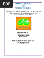 Project Report On Mobile Banking | PDF | Online Banking | Banks & Banking