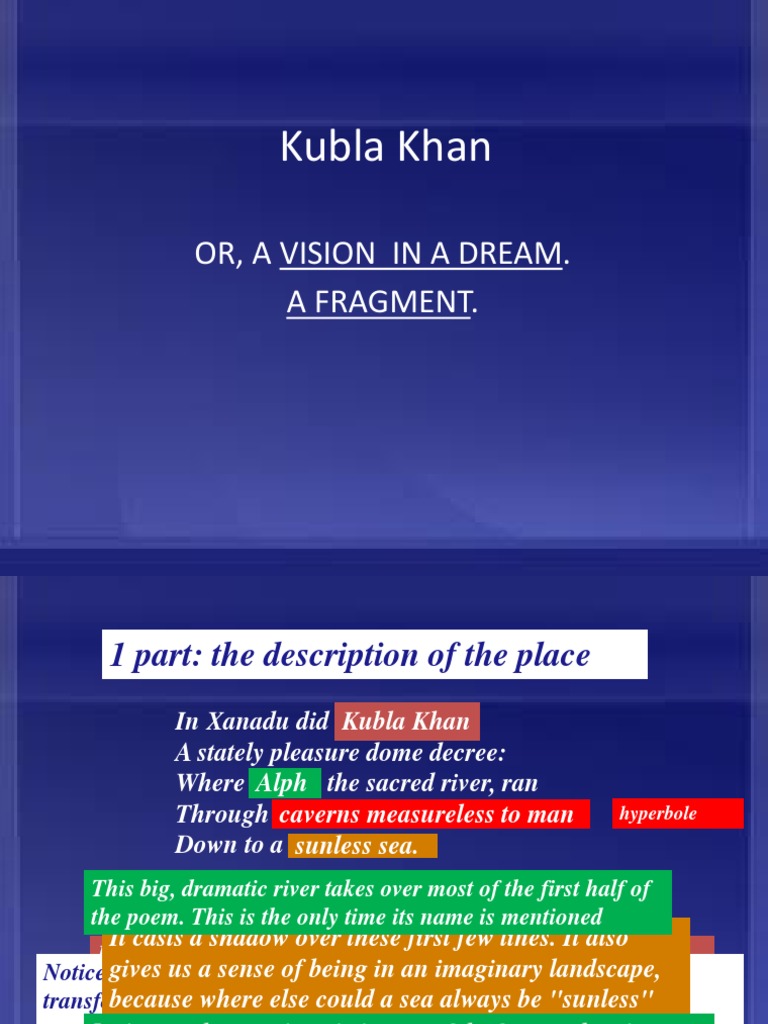 Analysis of Coleridge's "Kubla Khan" | PDF