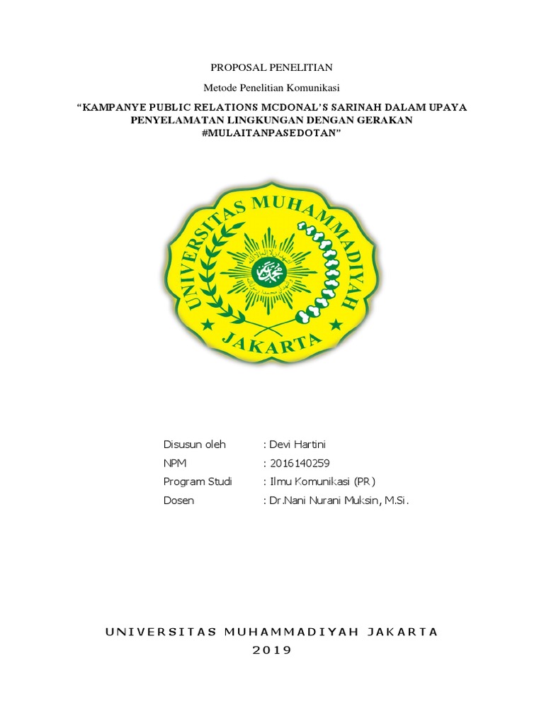 Contoh Proposal Kampanye Public Relations | PDF