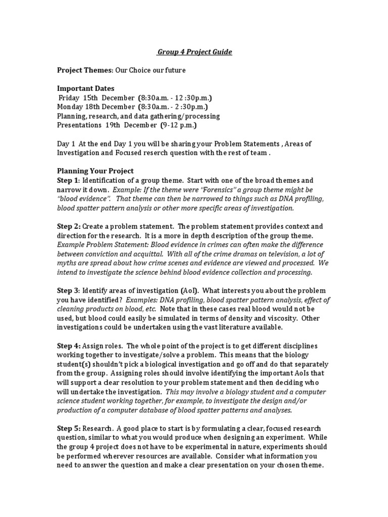 Group 4 Project Guide | Download Free PDF | Dna Profiling | Digital ...