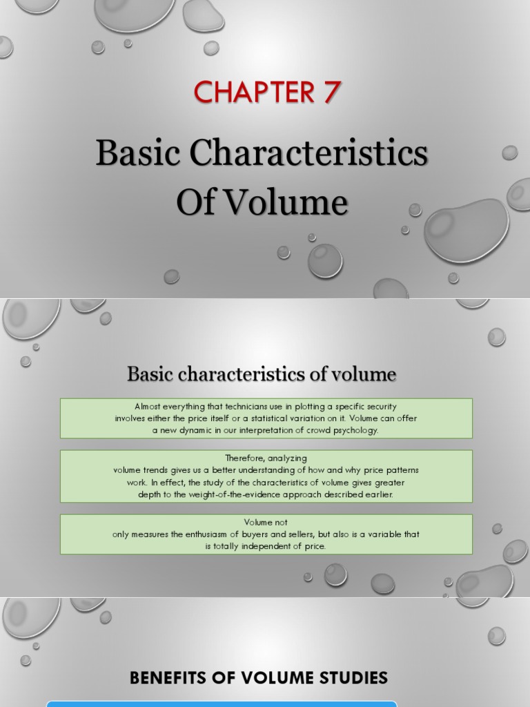 CHAPTER 7 - Basic Characteristic of Volume | PDF | Market Trend | Prices