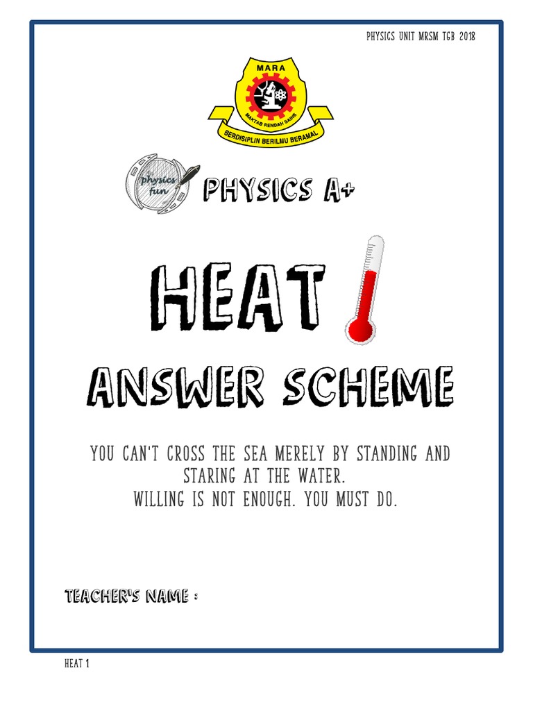 Module Heat - Answer Scheme | PDF | Gases | Heat
