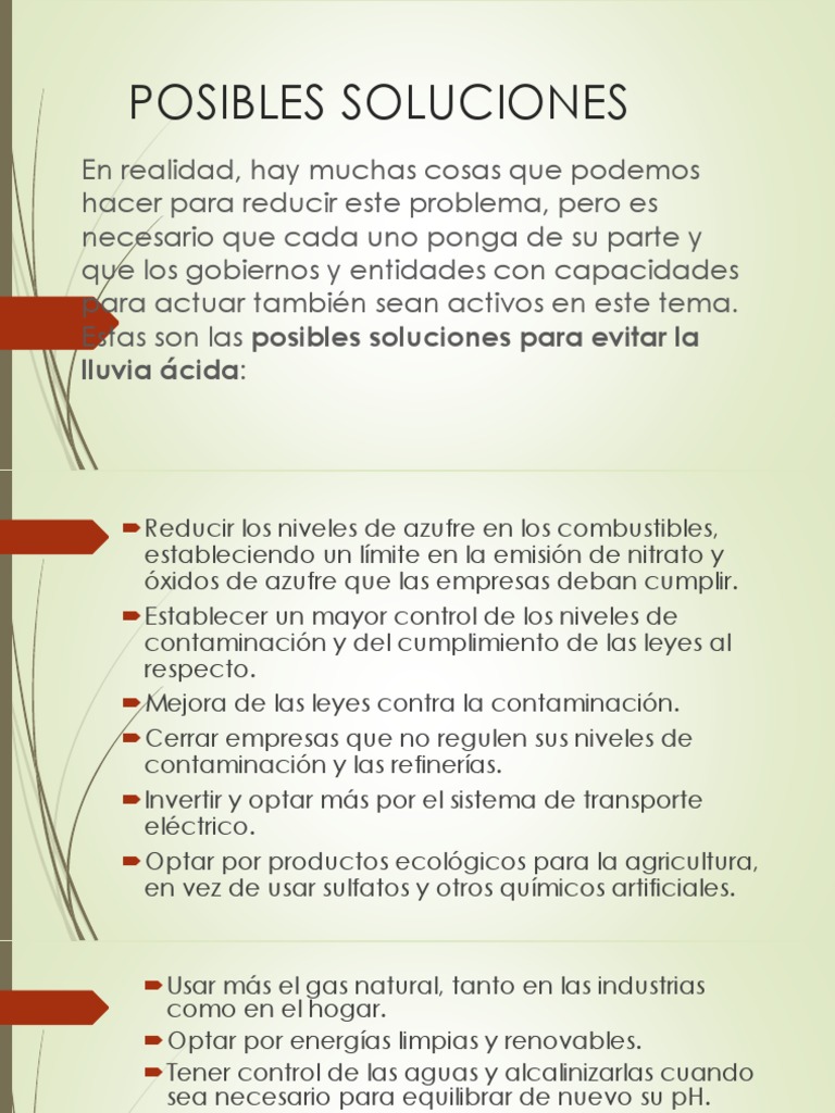 Posibles Soluciones | PDF