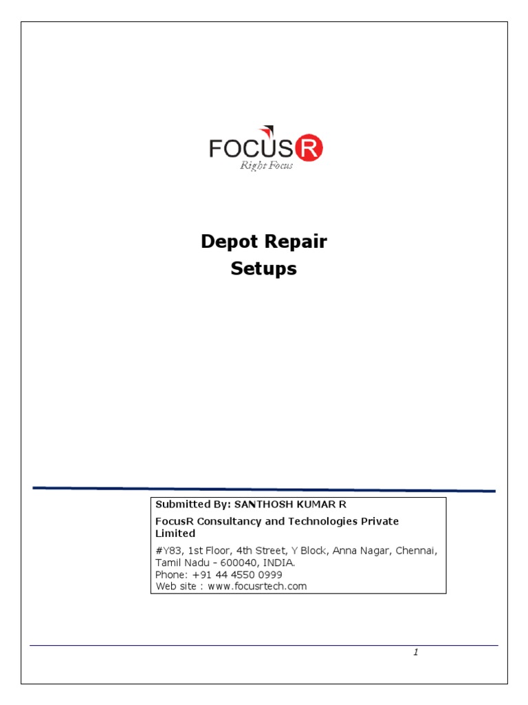 Depot Repair Setups | PDF | Information Technology | Computing
