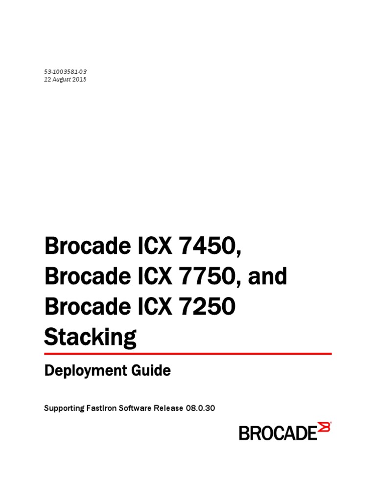 Brocade Icx7x50 Stacking DP | PDF | Network Switch | Computer Network