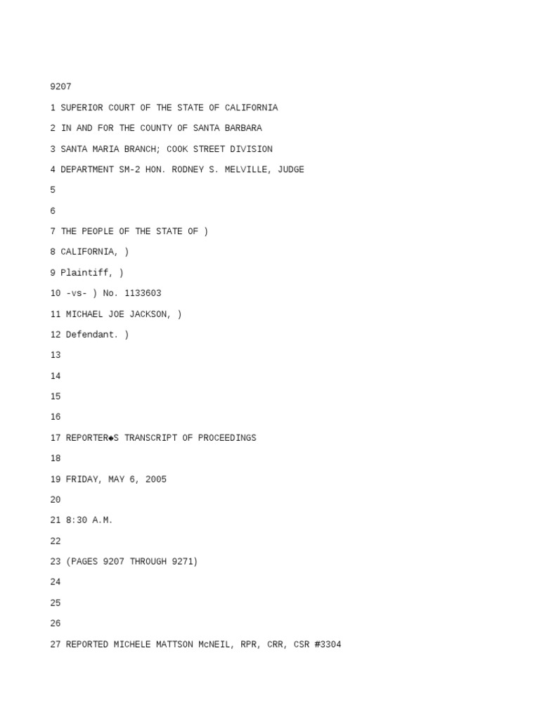 Joy Robson Testimony - Court Transcript 2005-05-06 | PDF | Deposition ...