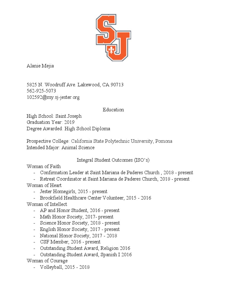 Resume 1 | PDF | Educational Stages | Academia