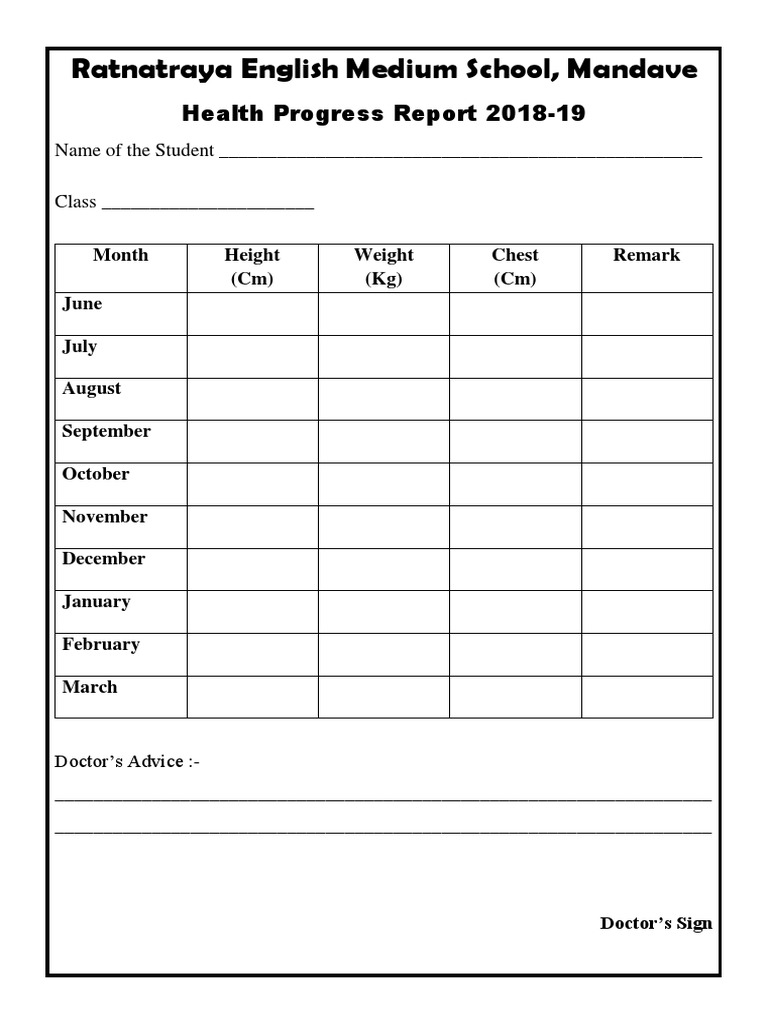 Student Health Report 2018-19 | PDF